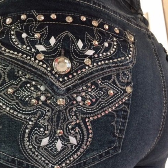 Diamond & Threads | Jeans | Plus Bling Rhinestone Stretch Slim Boot ...